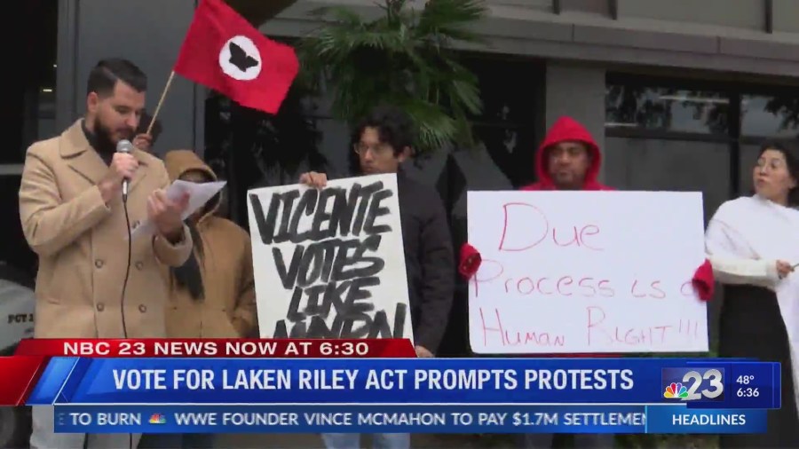 Local immigration advocates protest Laken Riley Act