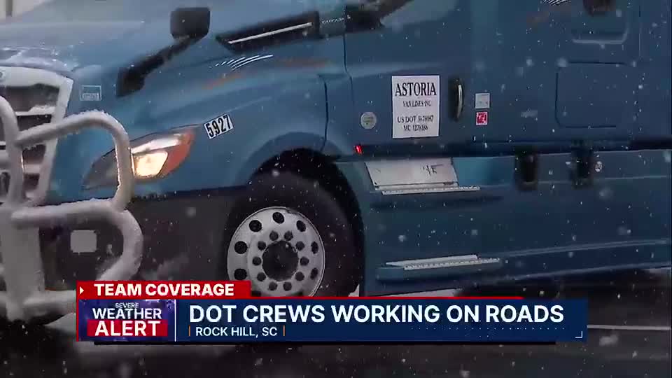 SCDOT crews out on roads in York County