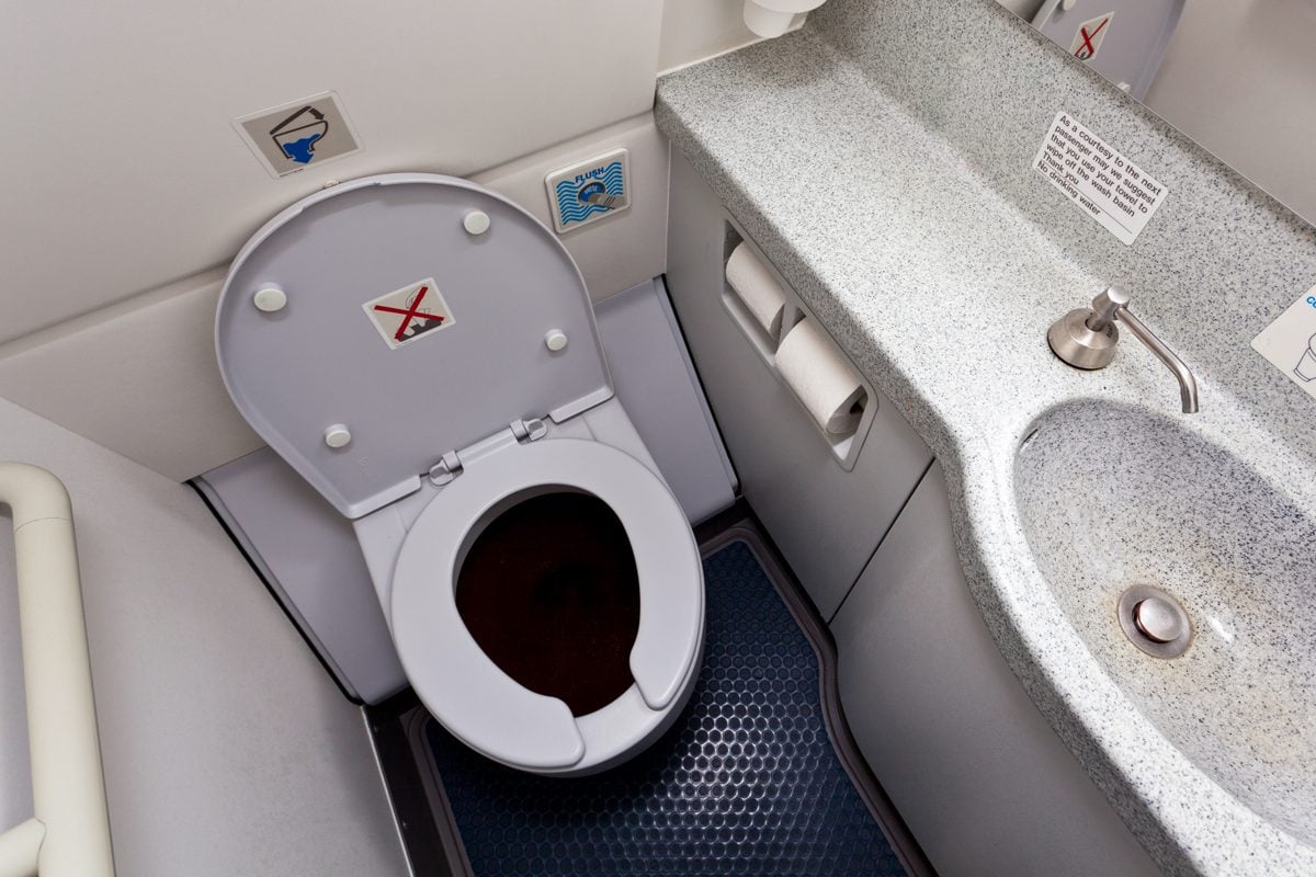 What Actually Happens When You Flush an Airplane Toilet?
