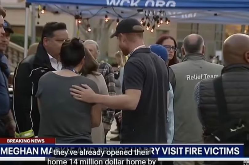 Harry and Meghan hug fire victims and open LA home to evacuees after ...
