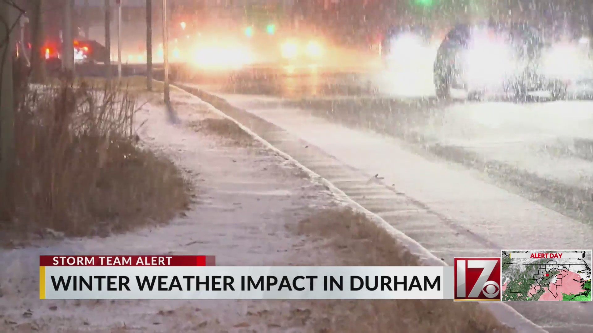 Snow, winter weather impact Durham