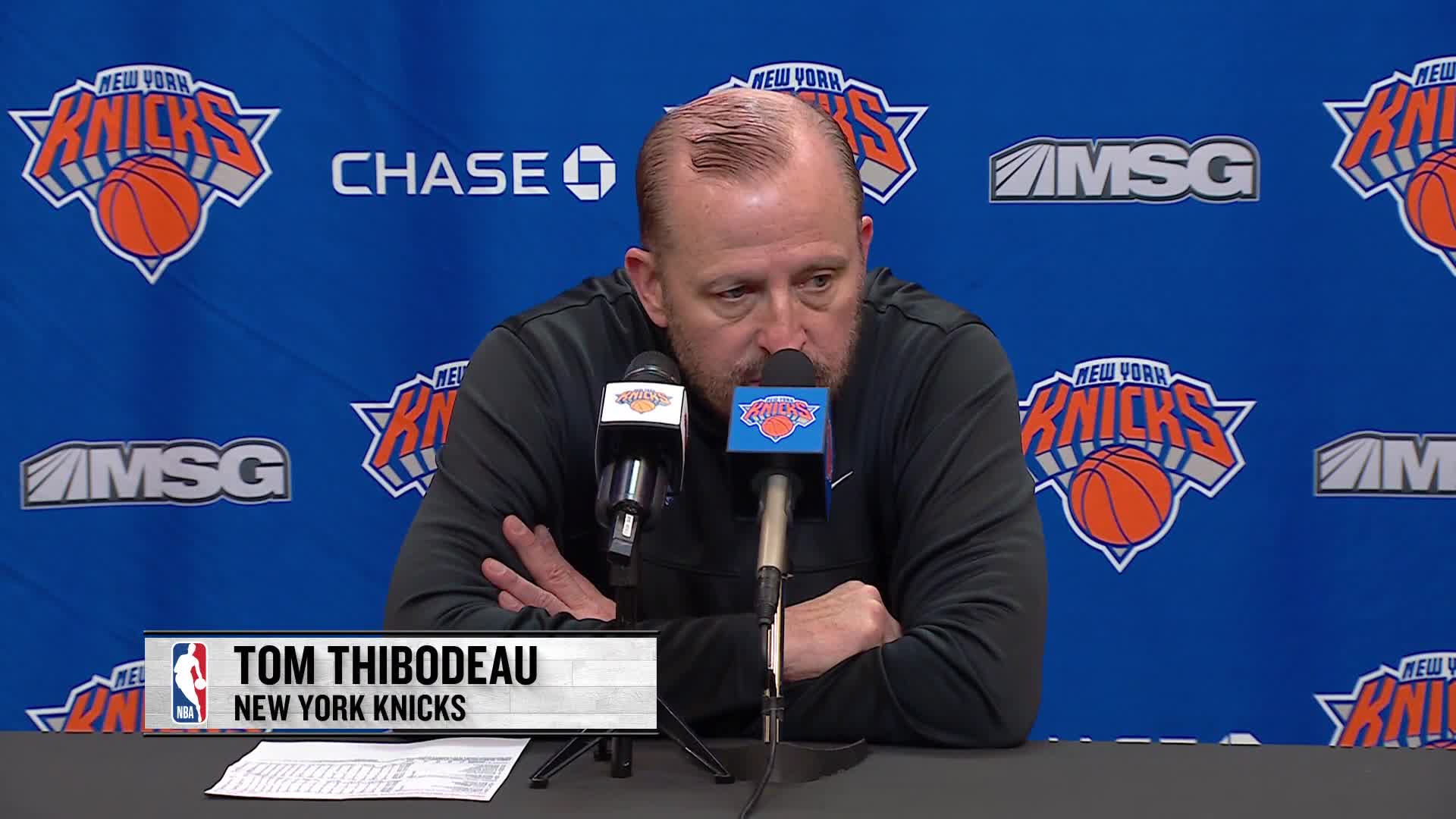 NYK 101, OKC 126: Knicks Coach Tom Thibodeau's Postgame Media Availability