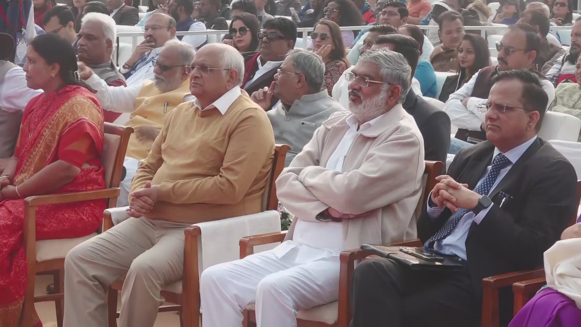 Ahmedabad (Gujarat) : Chief Minister Bhupendra Patel along with Gujarat ...