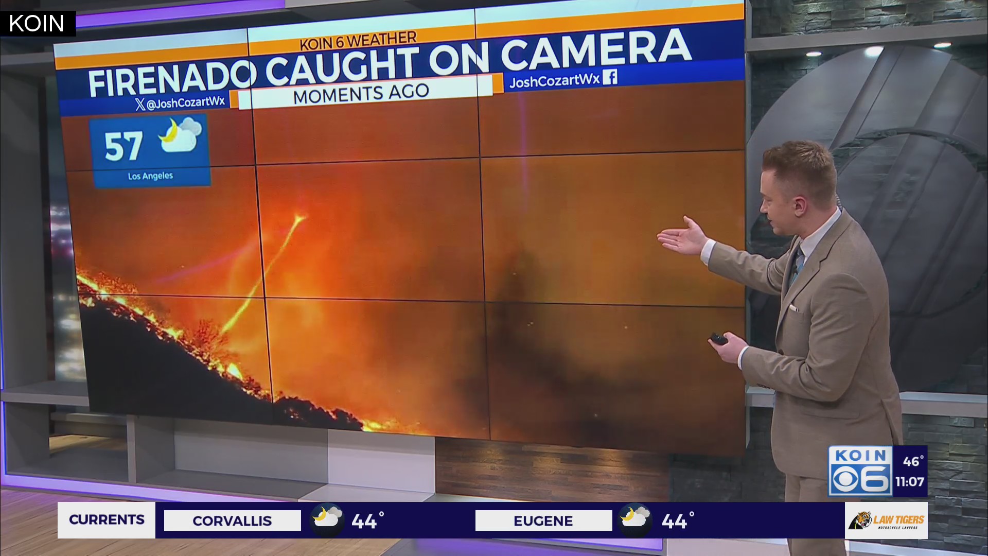 'Firenado' caught on camera during Los Angeles wildfires