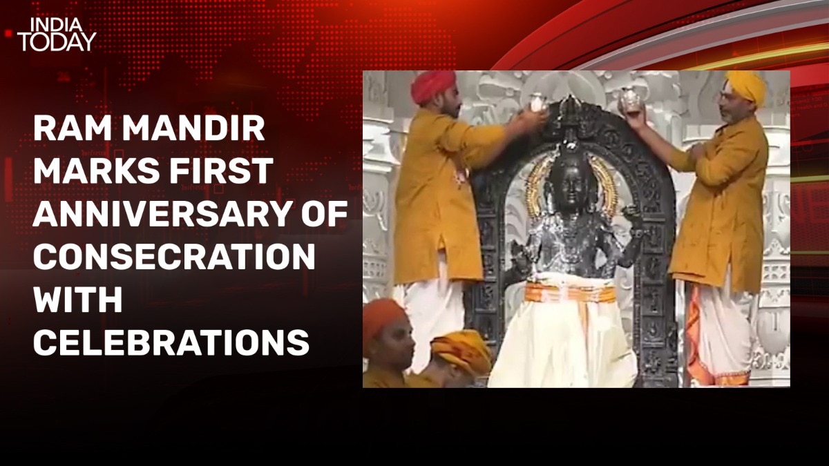 Video: Ram Mandir marks 1st anniversary of consecration with grand ...