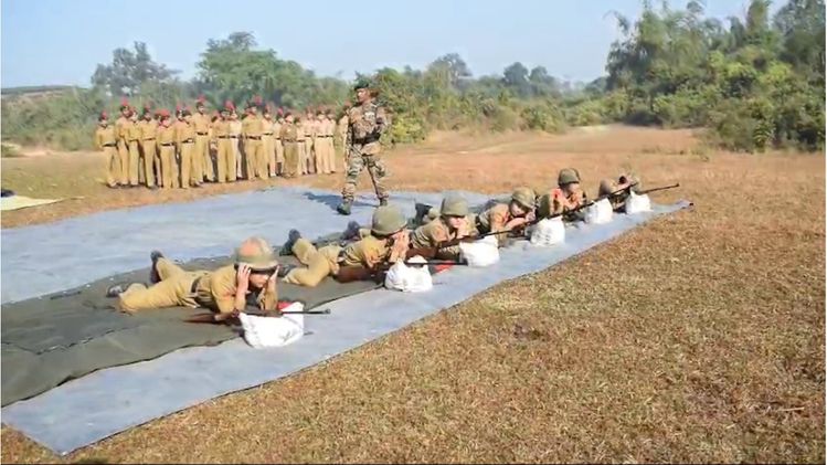 NCC firing training camp held at Assam-Arunachal border in Margherita ...