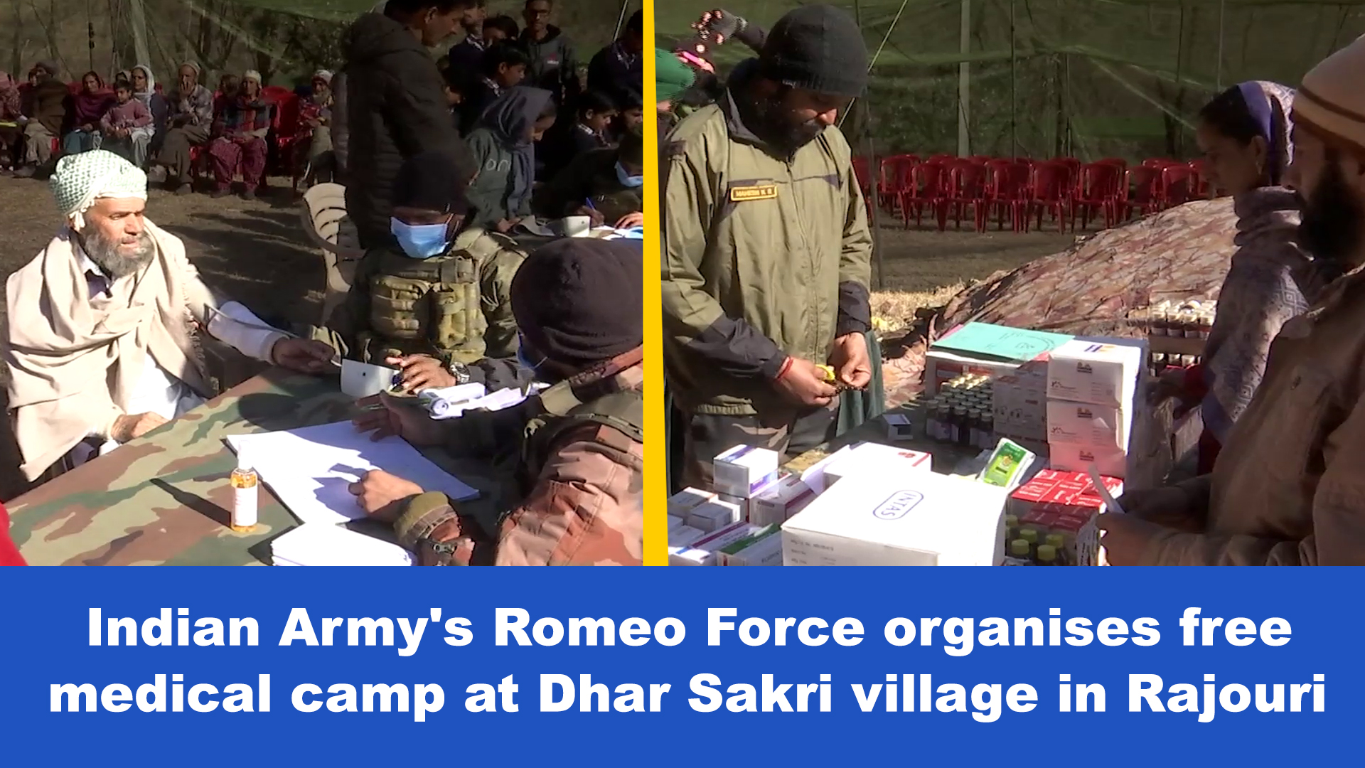 Indian Army's Romeo Force organises free medical camp at Dhar Sakri ...