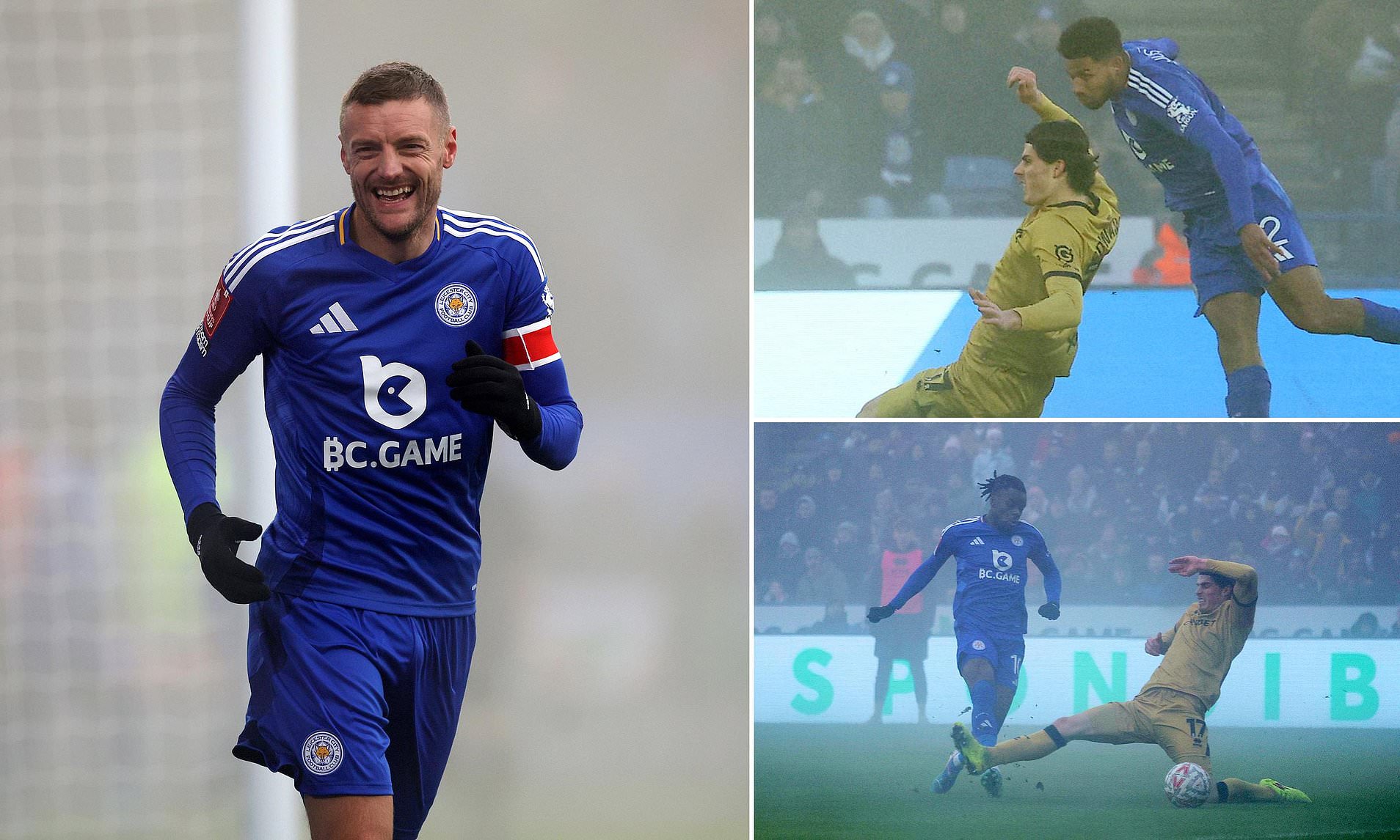 Leicester 6-2 QPR: James Justin hits brace and Jamie Vardy scores ...
