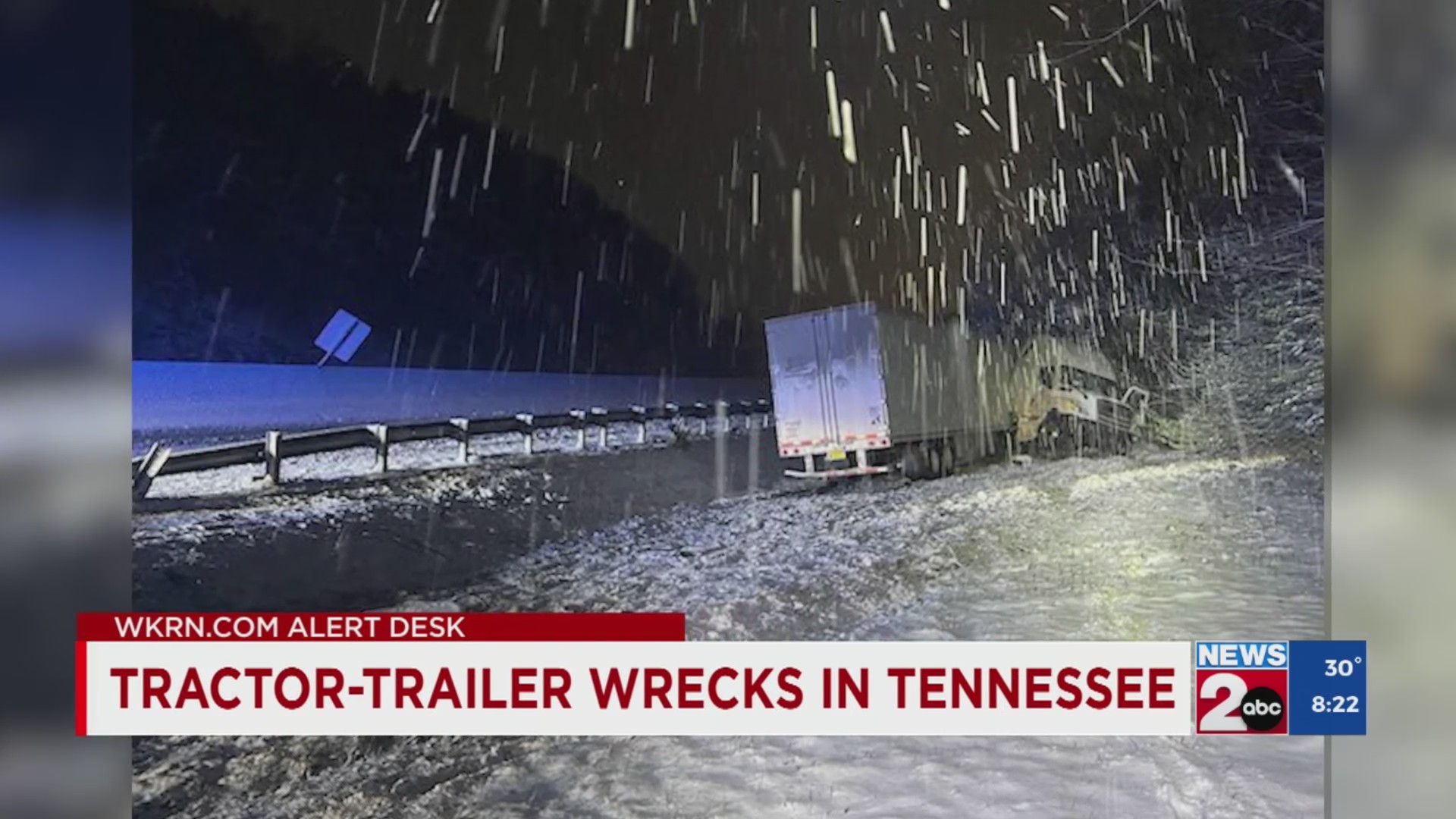 Tractor-trailer wrecks in Tennessee