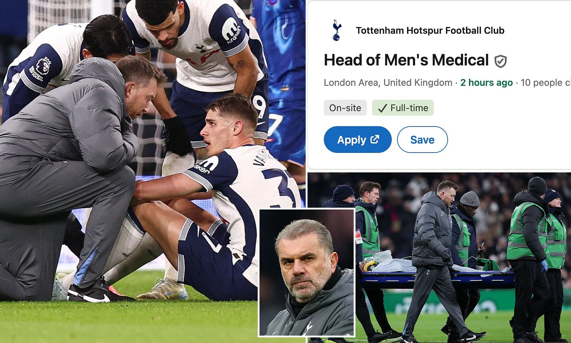 Tottenham put out job advert for head of men's medical department ...
