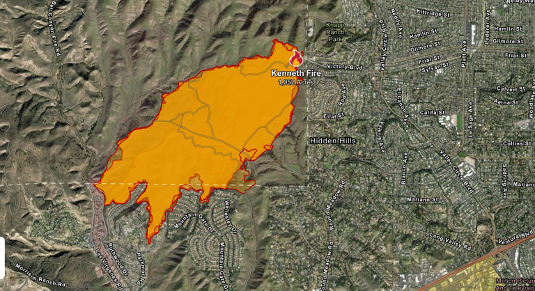 LA wildfires mapped: 40,000 acre Palisades and Eaton blazes barely ...
