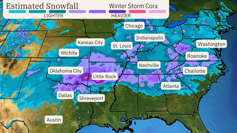 Winter Storm Cora Brings Southern Snow, Ice (RECAP)