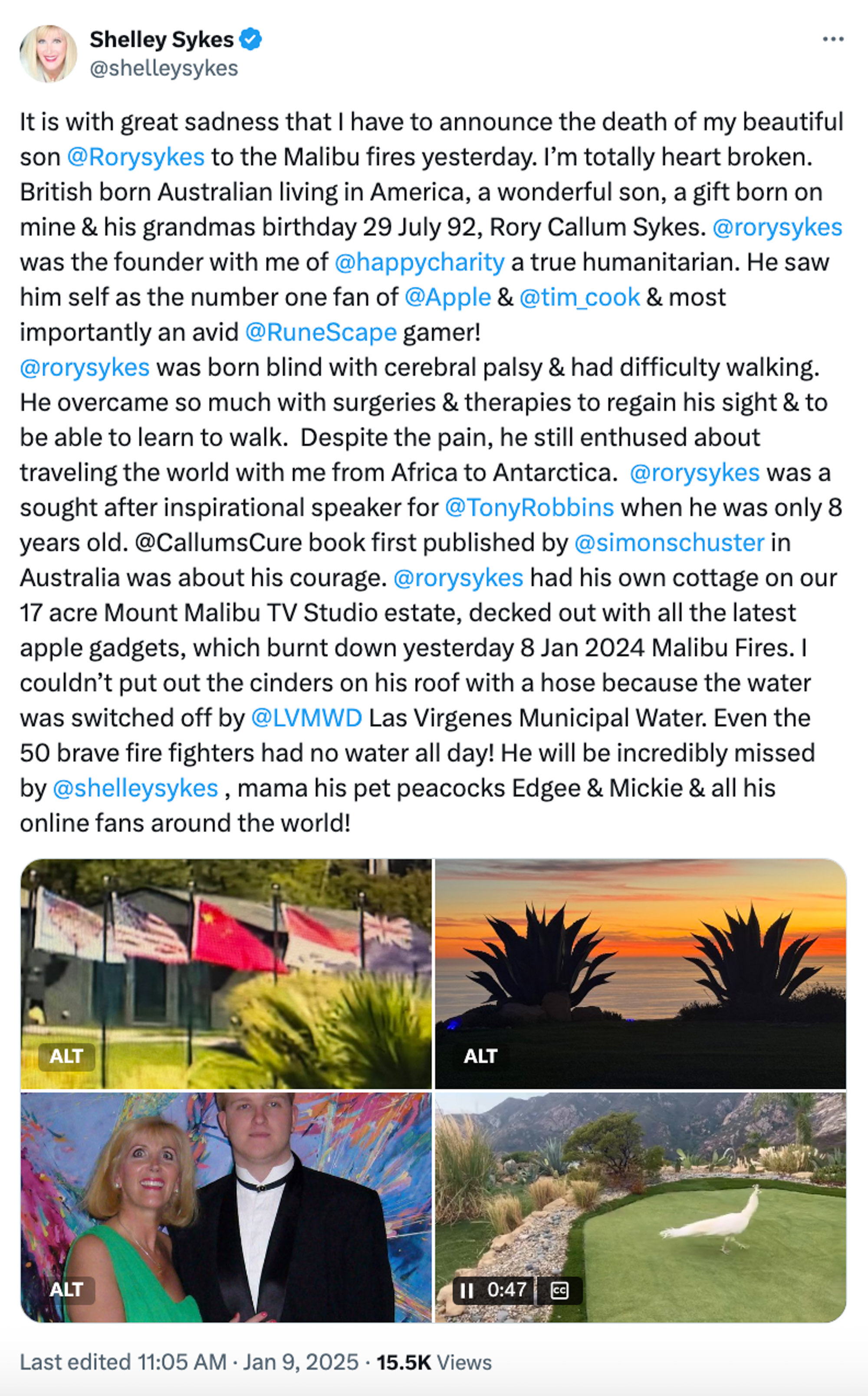 Former child star Rory Sykes dies in LA wildfires, mom couldn’t ...