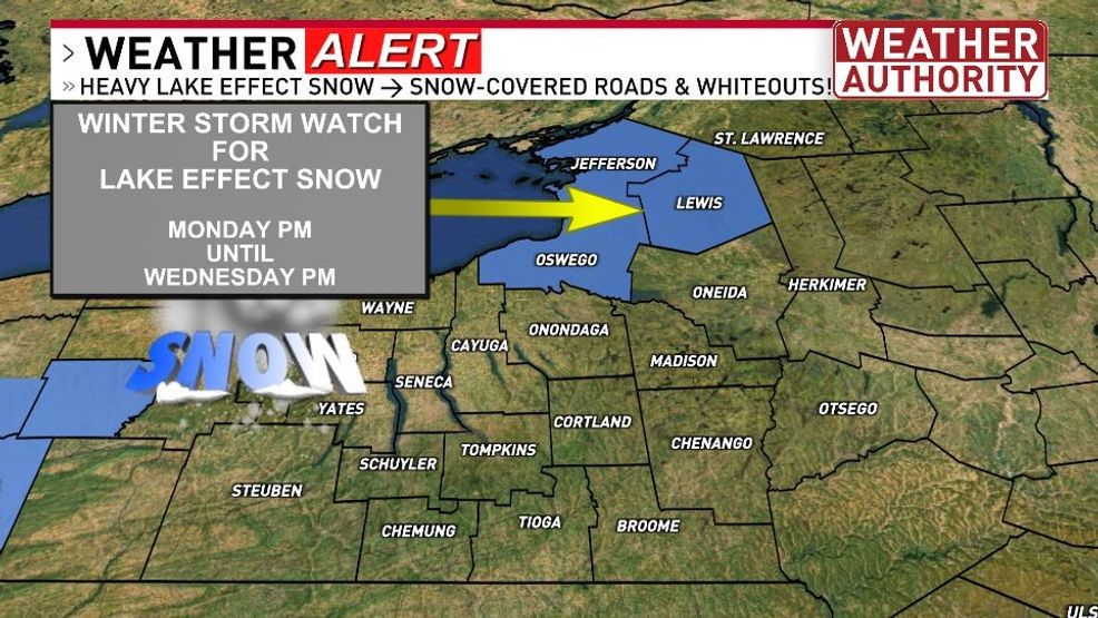 Minor lake effect snow tonight then heavier lake snow returns next week