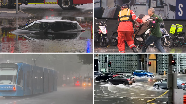 'Tropics' rain lashes Melbourne in wild half-hour burst