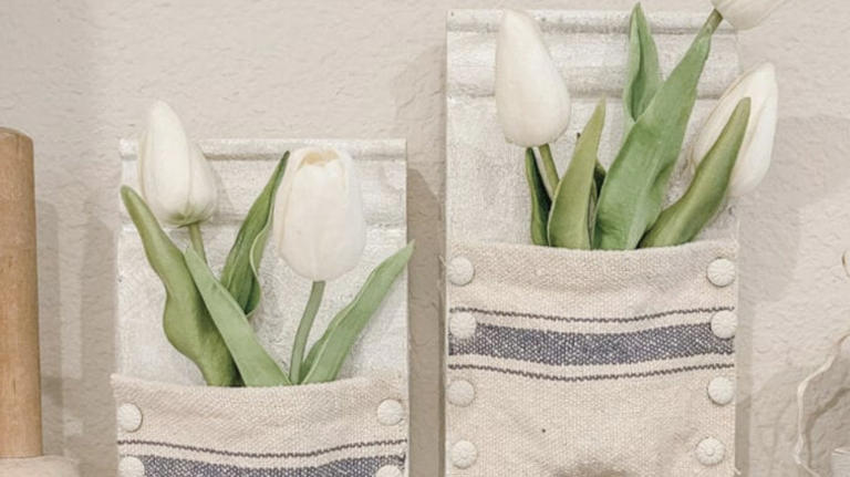 The Floral Wooden Wall Pocket DIY That'll Brighten Up Your Space