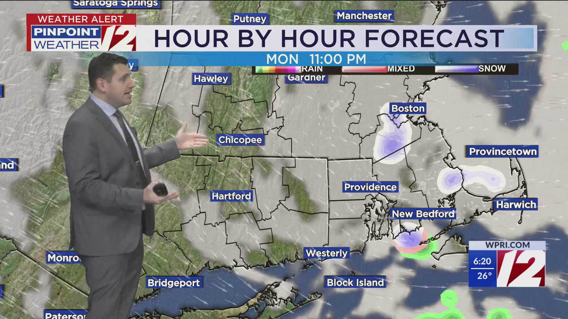 WPRI 12 Weather Alert 1/12/25: Sunny, Chilly Today; Mainly Dry Week Ahead