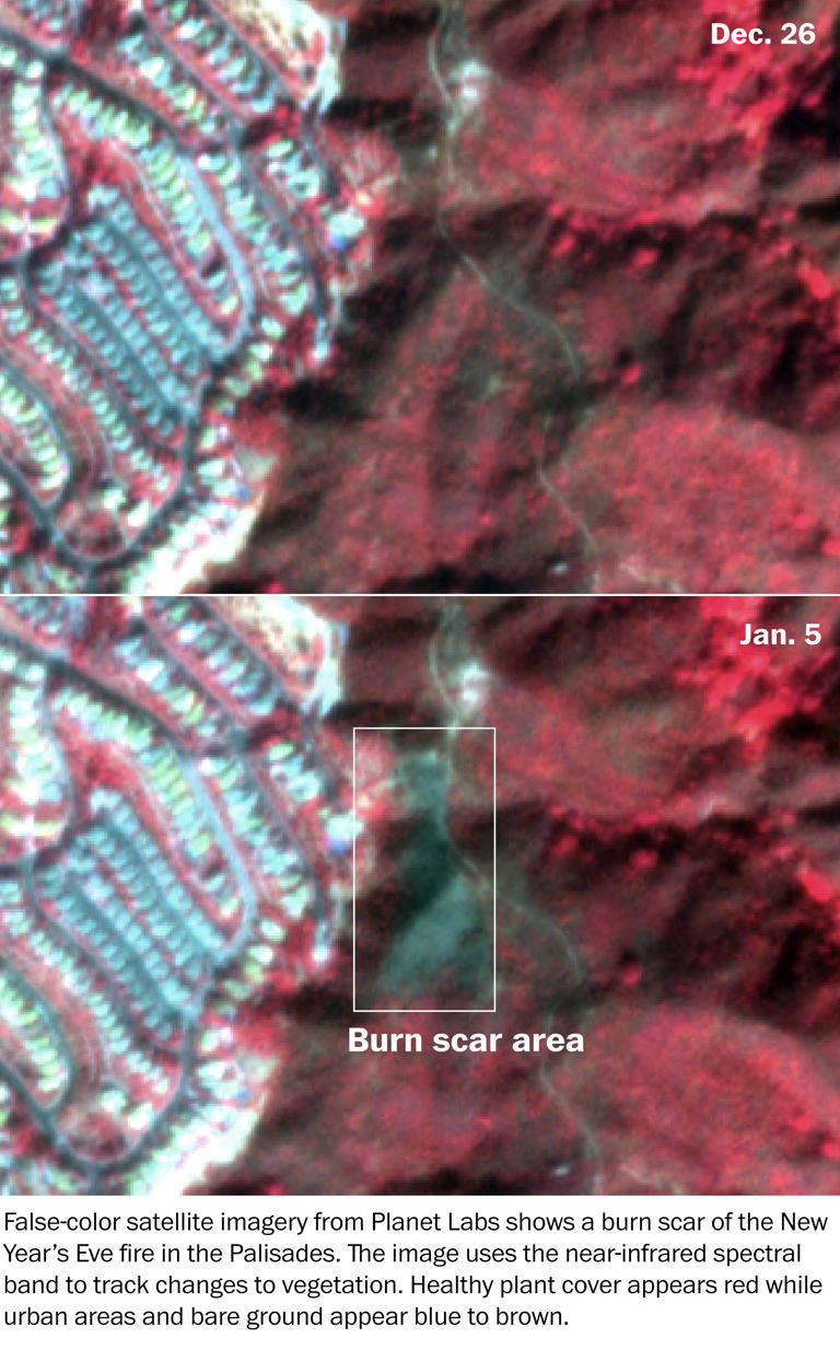 What caused the Palisades blaze? Visual evidence points to a recent fire nearby.