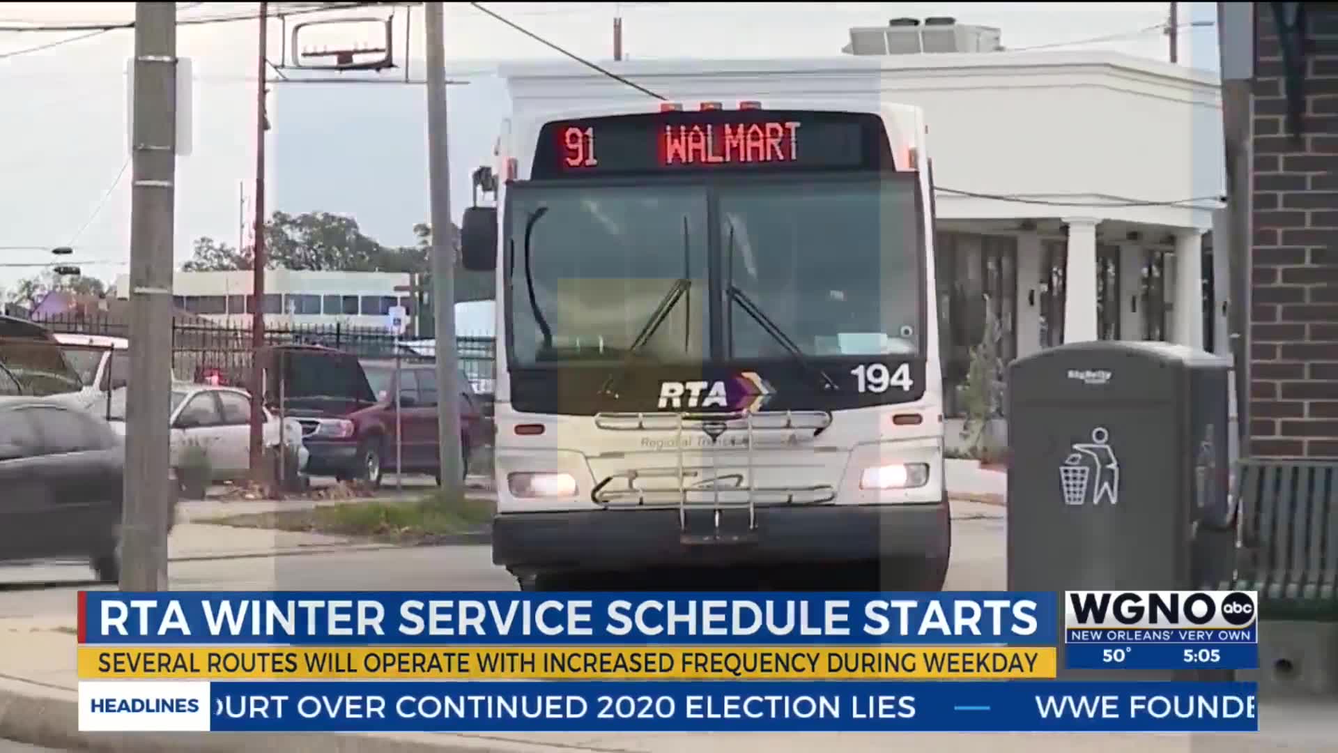 New Orleans RTA announces Winter 2025 schedule