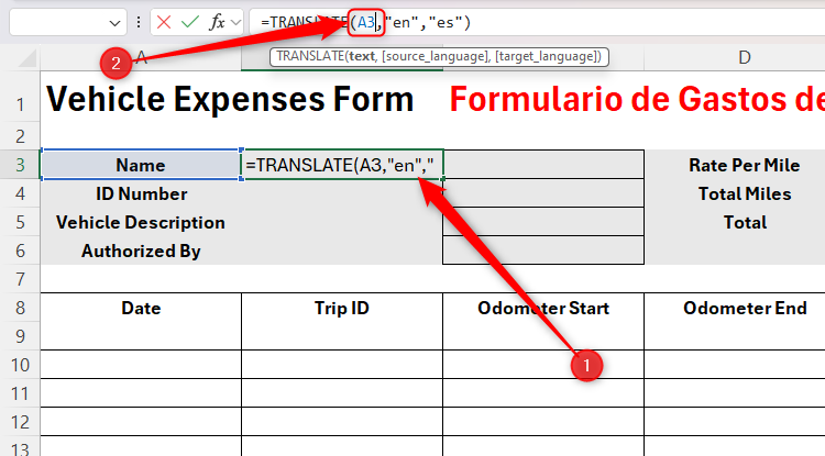 How To Use The Translate And Detectlanguage Functions In Excel