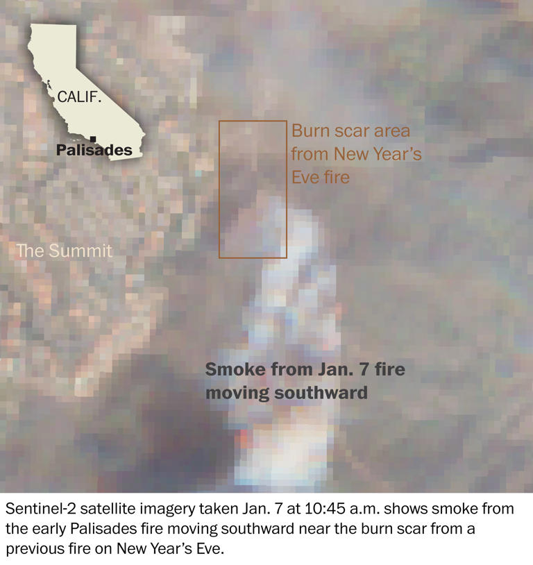 What caused the Palisades blaze? Visual evidence points to a recent fire nearby.