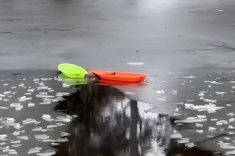 Child dies after being found in frozen pond when sledding with grandmother Child dies after being found in frozen pond when sledding with grandmother