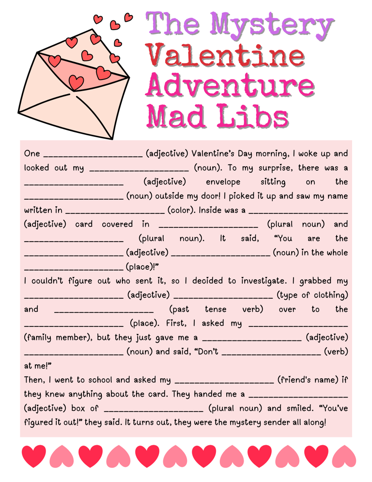 Free printable Valentine's Day Pictionary game