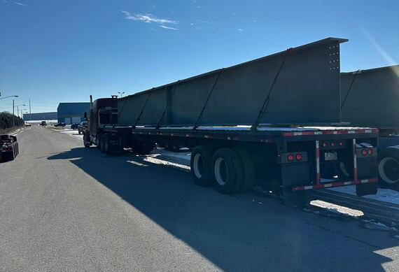 Steel girders arriving in Cincinnati for Daniel Carter Beard Bridge ...