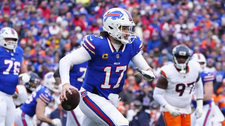 Josh Allen broke the record for the most rushing yards ever made by a quarterback in NFL ...