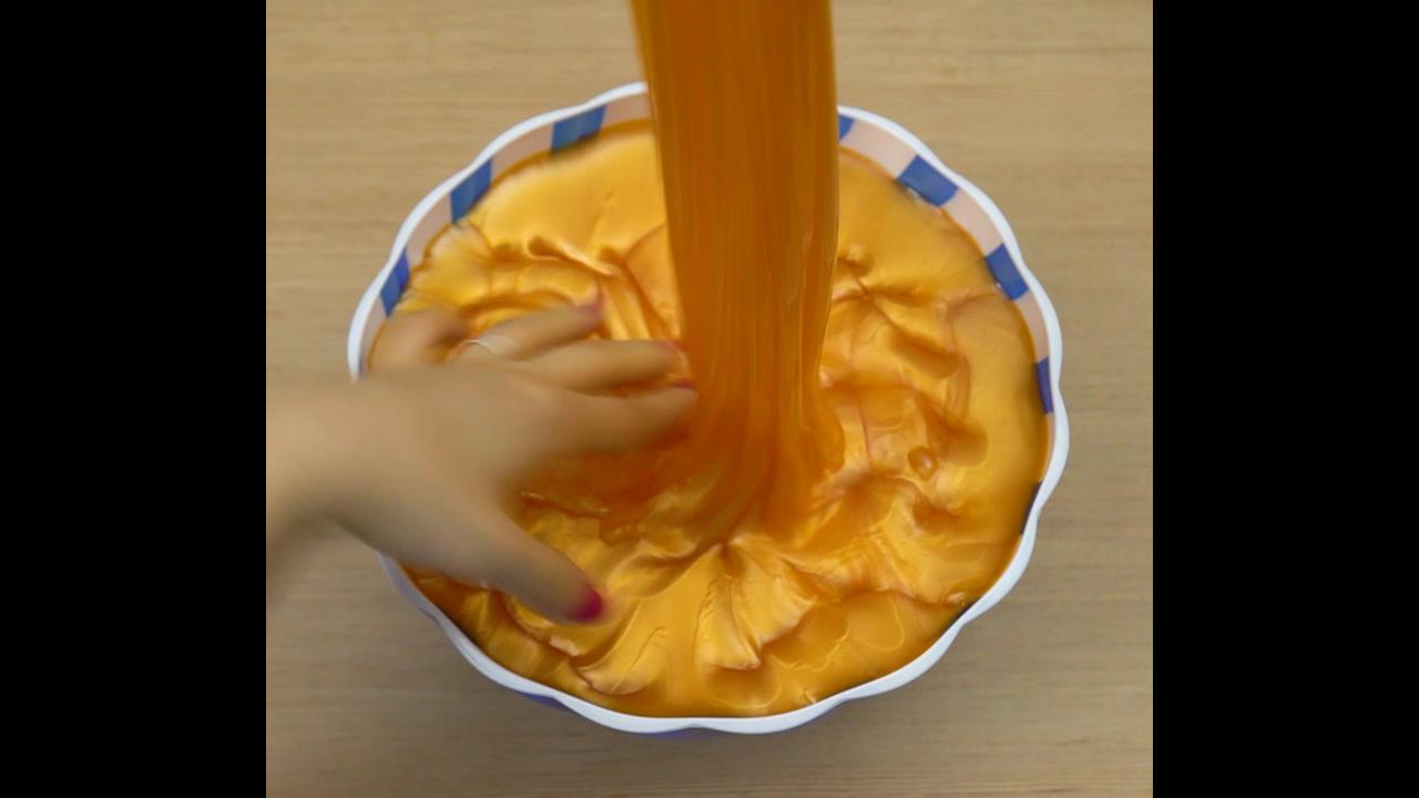 Satisfying Mashing Orange Soft Slime