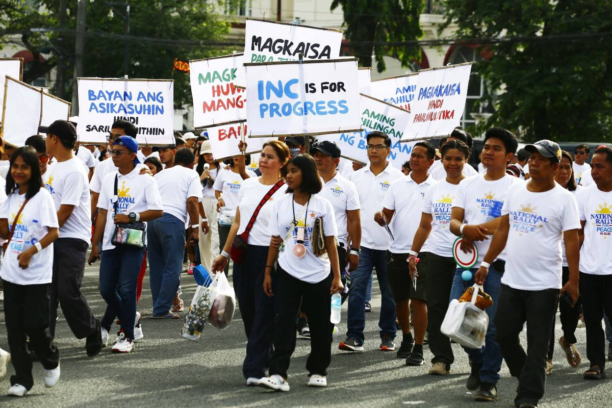 Comelec backs INC peace rally; warns grandstanding poll bets Comelec backs INC peace rally; warns grandstanding poll bets
