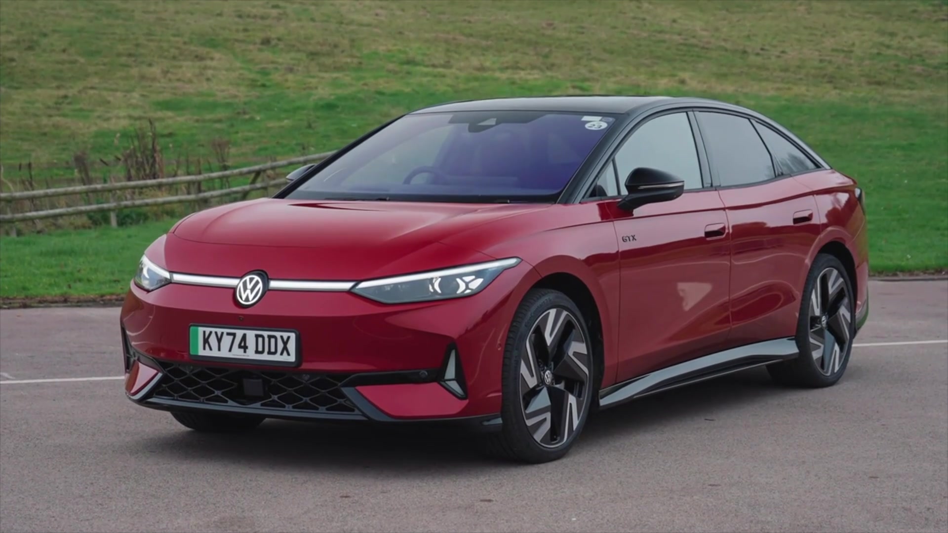 Volkswagen ID.7 GTX Design Preview in Red