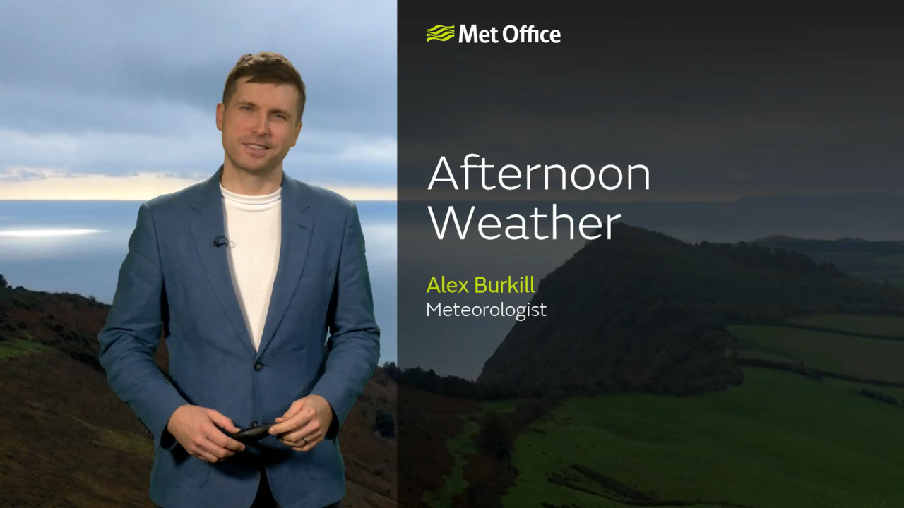 Met Office - Monday afternoon weather forecast 13/01/2025