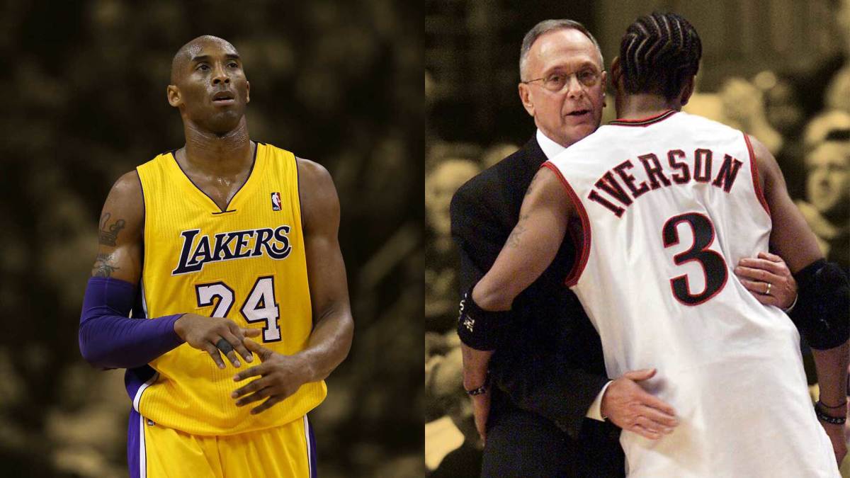 Larry Brown on the biggest difference between Allen Iverson and Kobe Bryant: "He was coming back ...