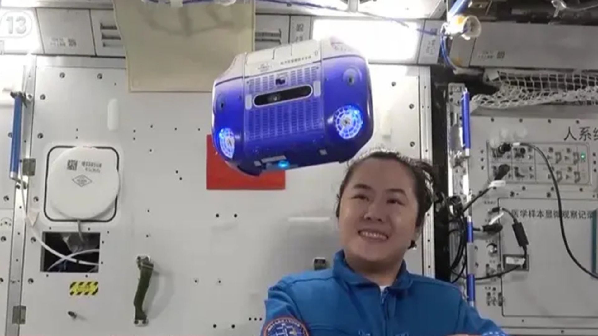 Floating radio-like smart robot assists astronauts aboard China’s space ...