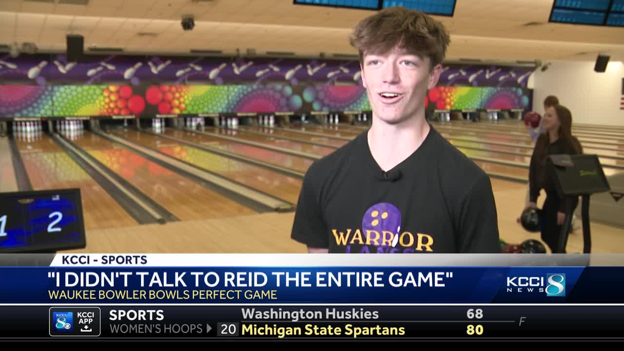 Waukee's Reid Jackson bowls a perfect game