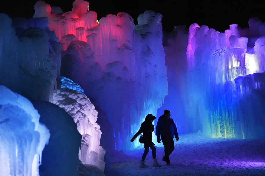 Dazzling Ice Castles draw tourists to New Hampshire and other states