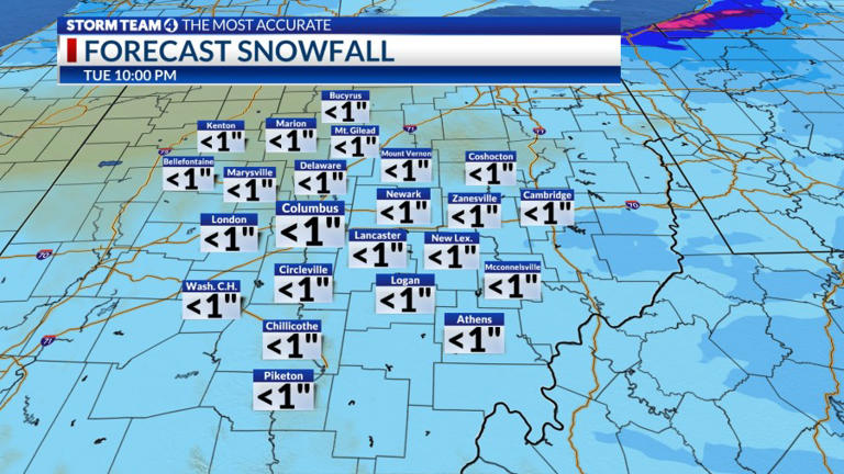 Frigid air sticking around in Central Ohio, how low the thermometer will go