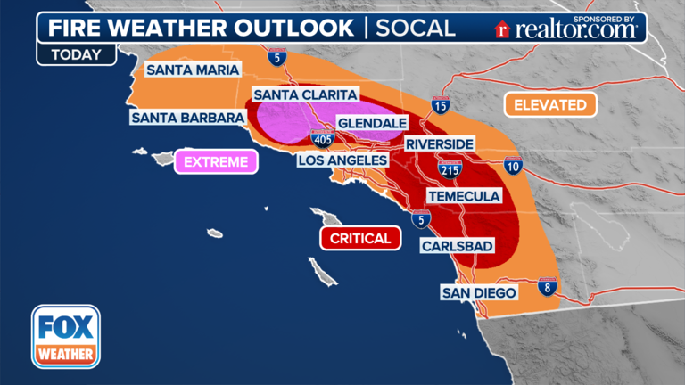 The Daily Weather Update from FOX Weather: California wildfire threat ...