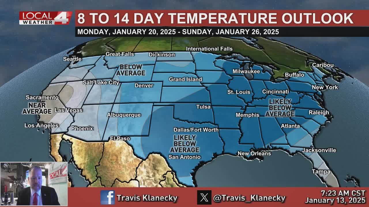 An up and down temperature forecast features a lot more down on the horizon