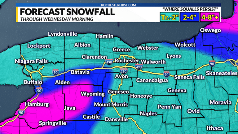 Weather forecast: Temperatures dropping and lake effect snow incoming