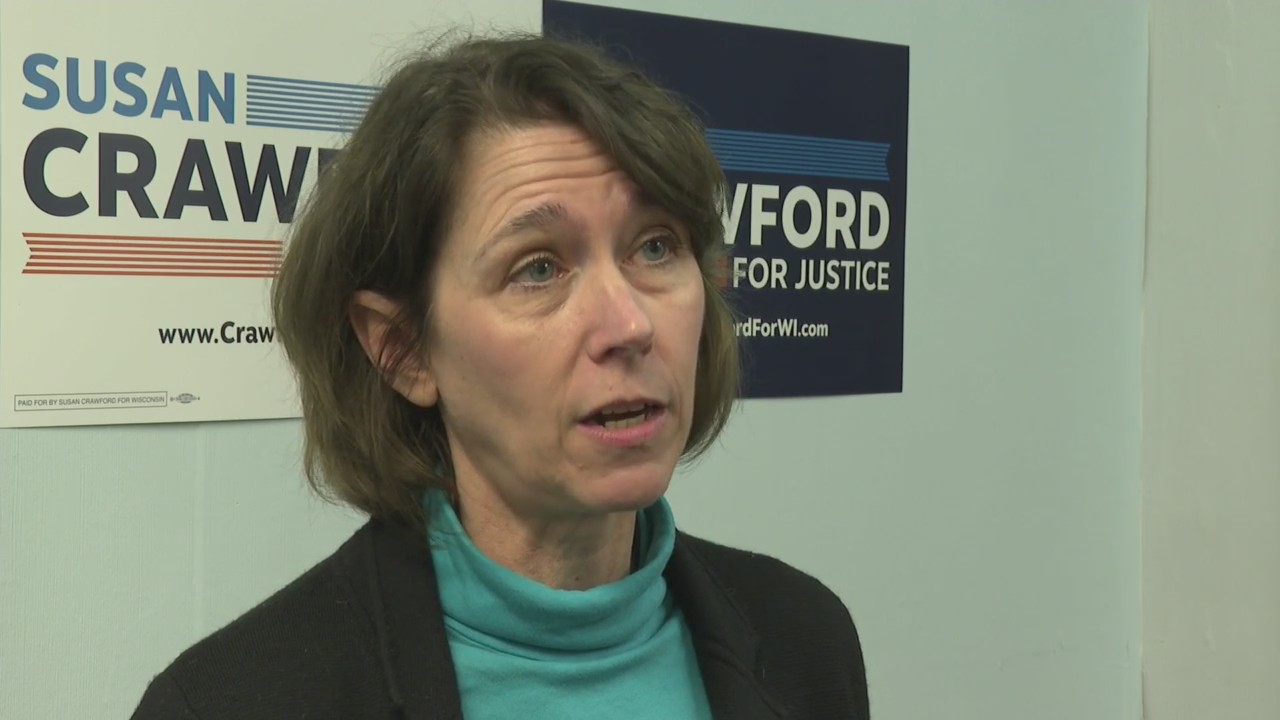 State Supreme Court Candidate Susan Crawford speaks in Green Bay