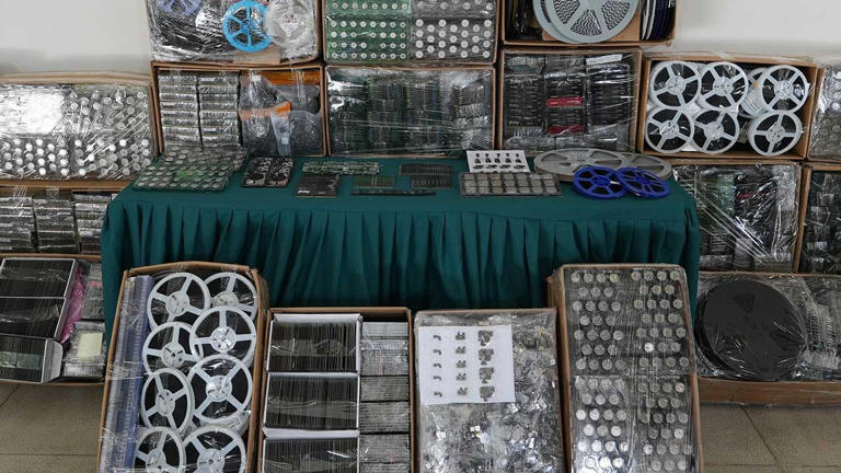 Truck with $1.8M in smuggled electronics seized by Hong Kong Customs ...
