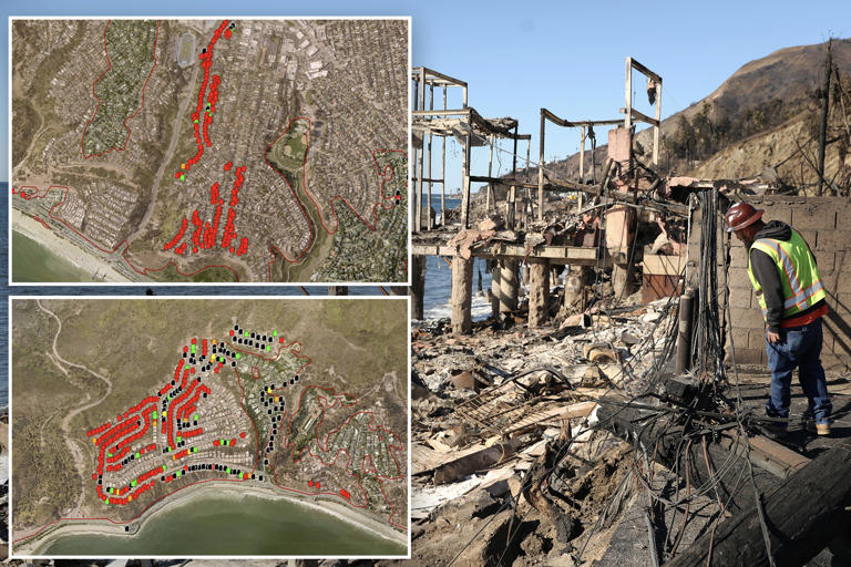 Map reveals house-by-house devastation of deadly LA fires with entire ...