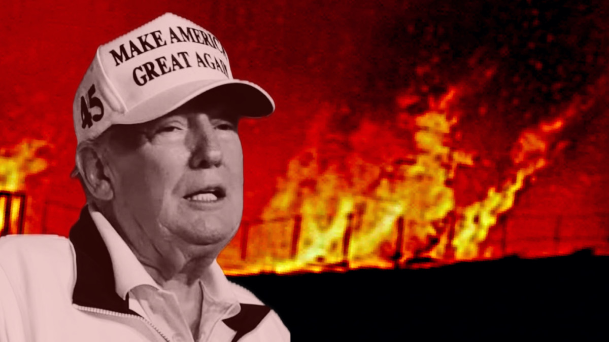 Trump Attacks Political Opponents With LA Fires Themed Fringe Memes