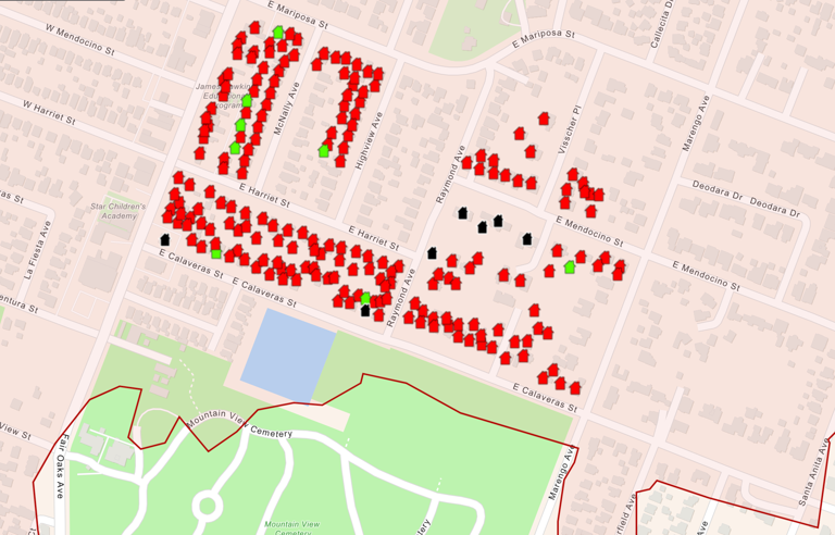 Map Of Homes Destroyed In Eaton Fire