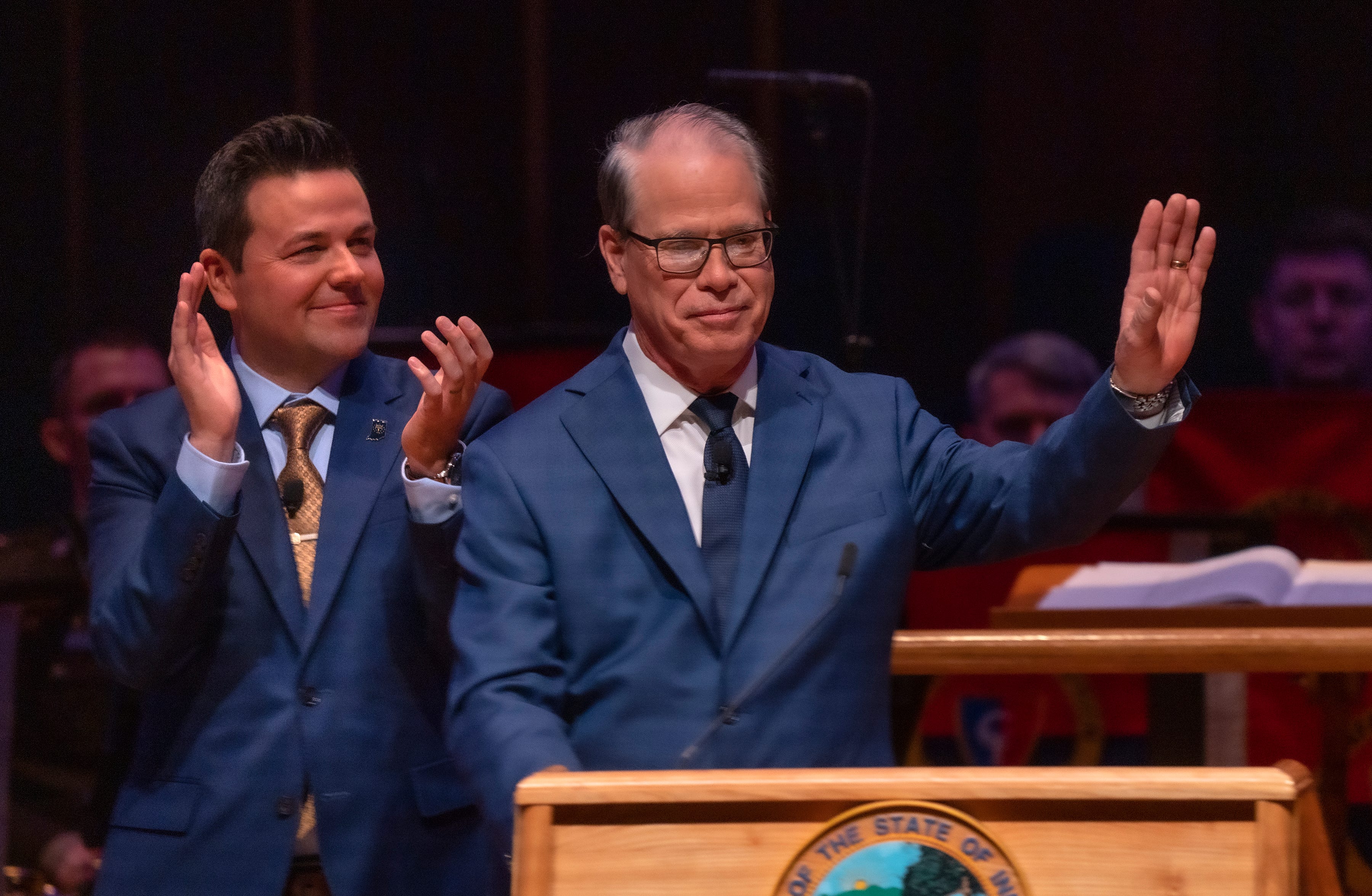 Republican Mike Braun sworn in as 52nd Indiana governor alongside Lt ...