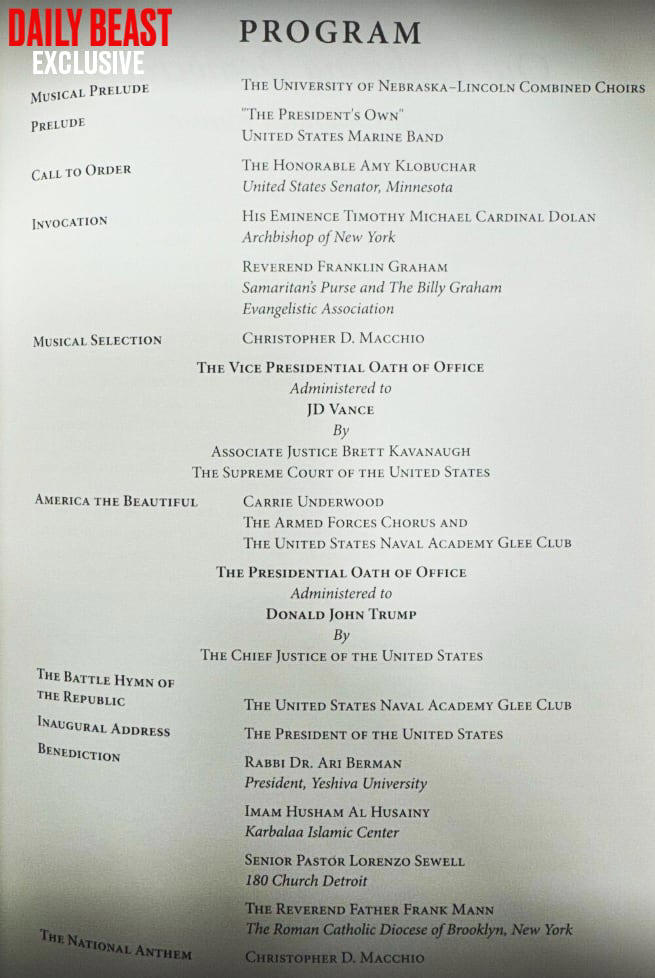 Trump’s Inauguration Hit by Leak of Key Program Details