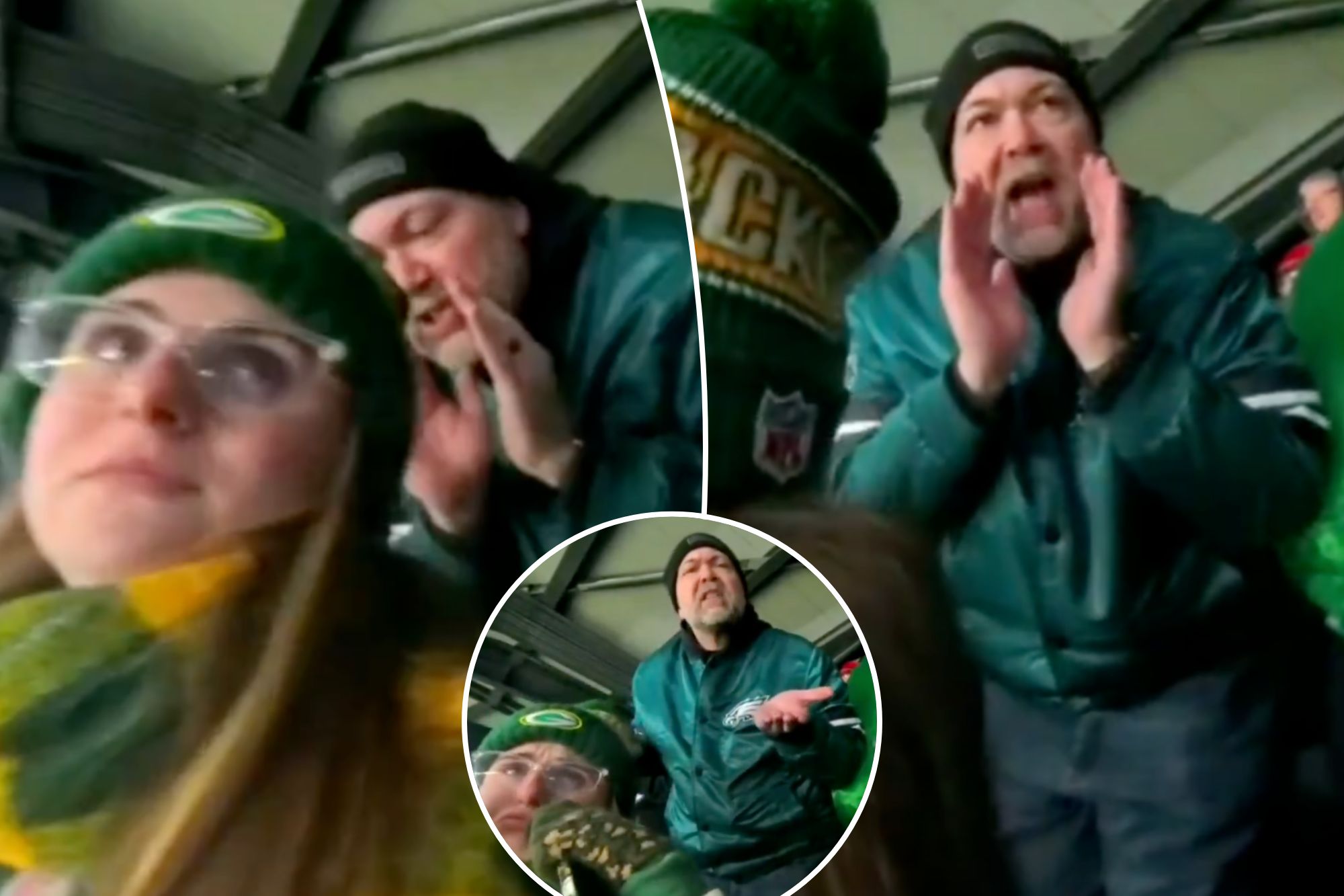 Eagles fan’s vile tirade at woman cheering Packers during playoff game ...
