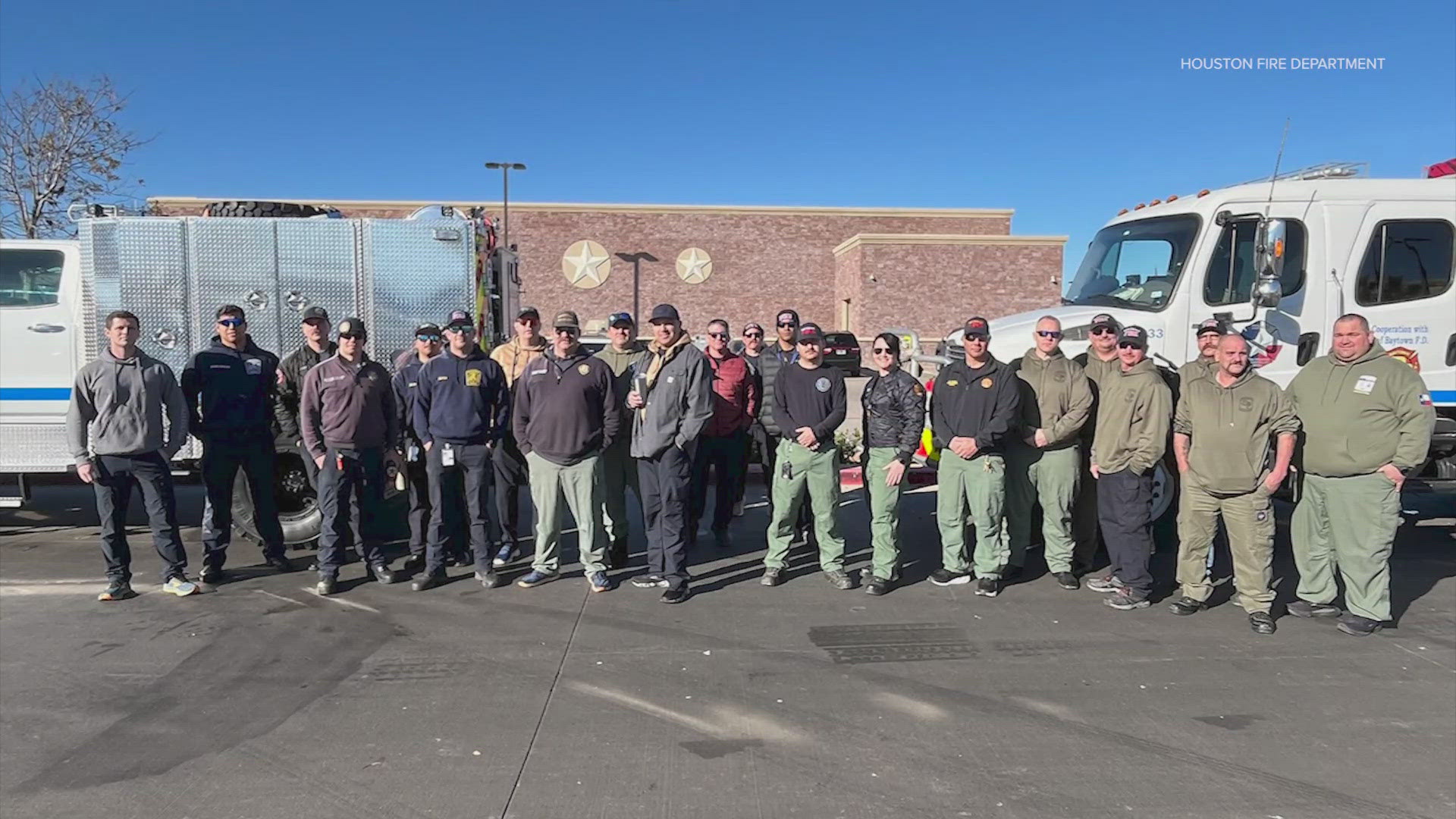 Texas firefighters arrive in California to help battle wildfires